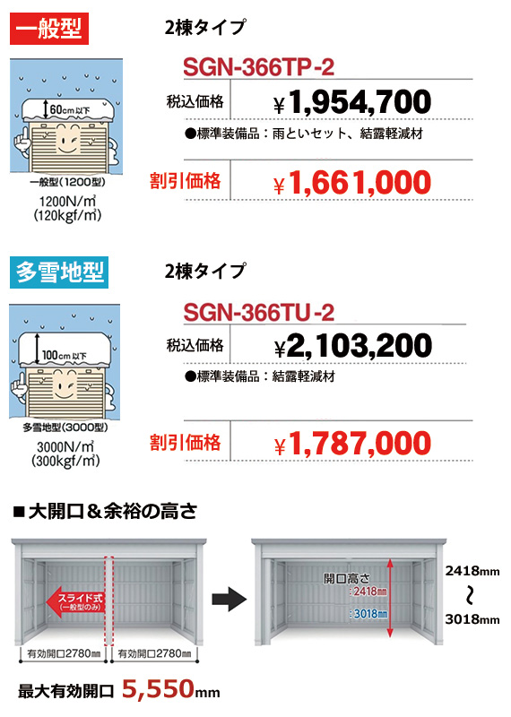 イナバ倉庫・ガレージ 2棟 | イナバ倉庫・ガレージ | 株式会社住研 カーポート・エクステリア全般